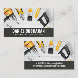 Hardware Construction Tools | Wood Business Card | Zazzle