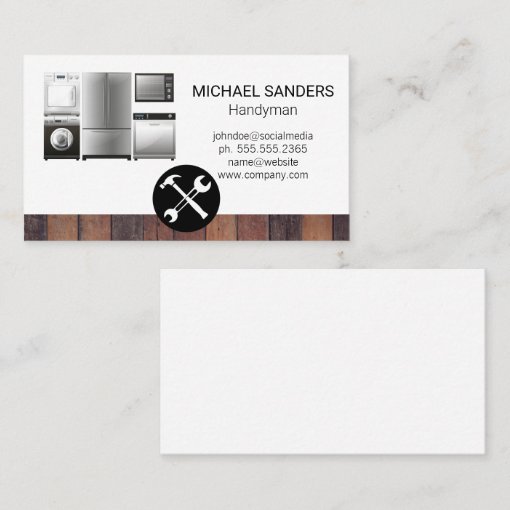 Hardware Tools | Appliances Business Card | Zazzle