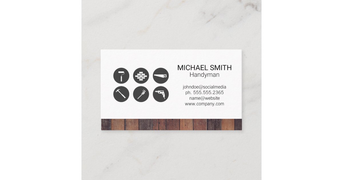 Hardware Tools | Construction Builder Business Card | Zazzle