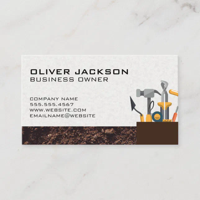 Hardware Tools | Dirt Business Card | Zazzle