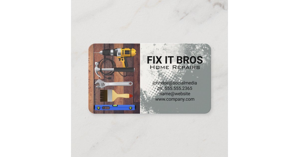 Hardware Tools | Handyman | General Contractor Business Card | Zazzle