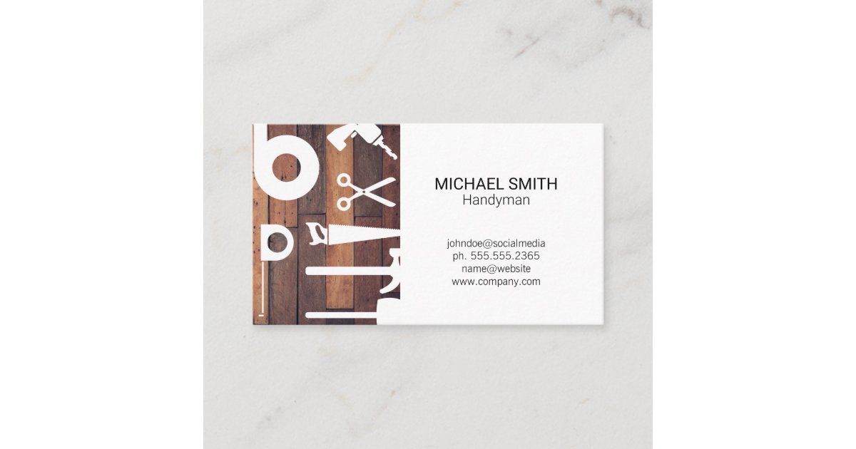 Hardware Tools | Handyman | Property Manager Business Card | Zazzle