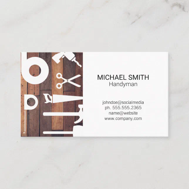 Hardware Tools | Handyman | Property Manager Business Card | Zazzle