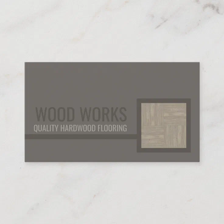 Hardwood Flooring Service Wooden Tile Card | Zazzle
