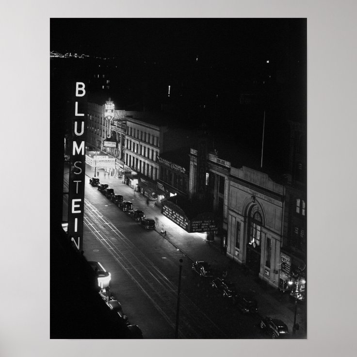 Harlem at Night, 1941. Vintage Photo Poster | Zazzle