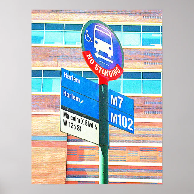 Harlem Bus Stop Poster | Zazzle