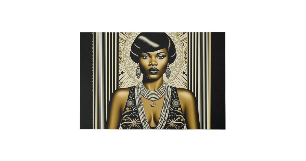 Harlem Renaissance 1920s-1930s Art Deco-Betty Faux Canvas Print | Zazzle