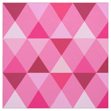 Pink Harlequin Diamond Pattern Fabric | Zazzle
