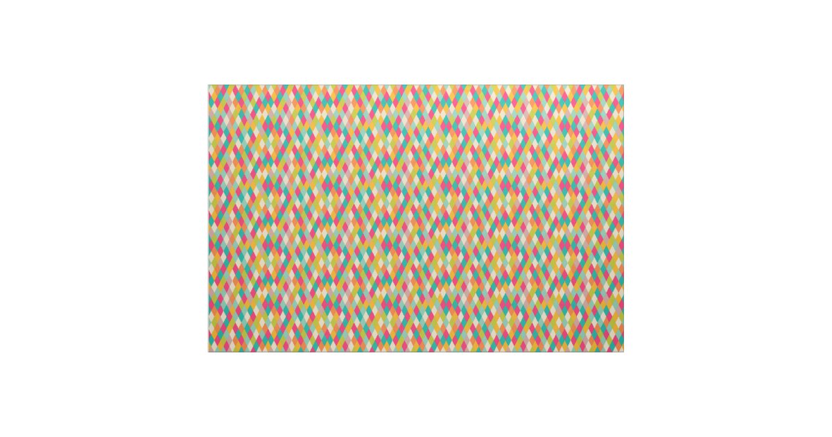 Harlequin vintage pattern fabric | Zazzle