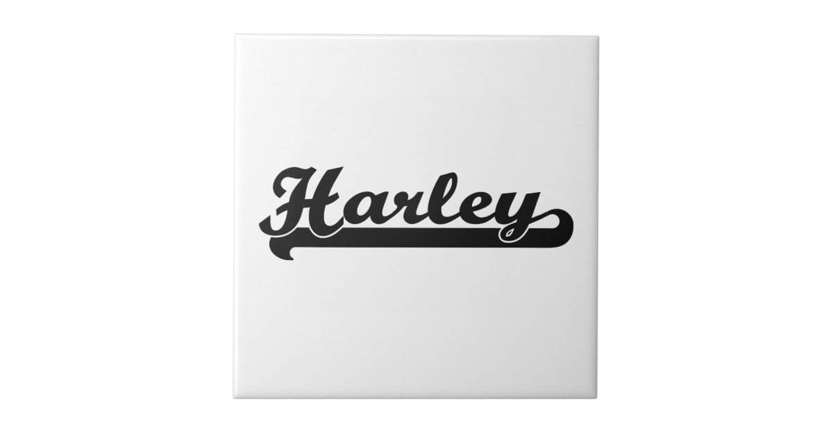 Harley Classic Retro Name Design Ceramic Tile | Zazzle