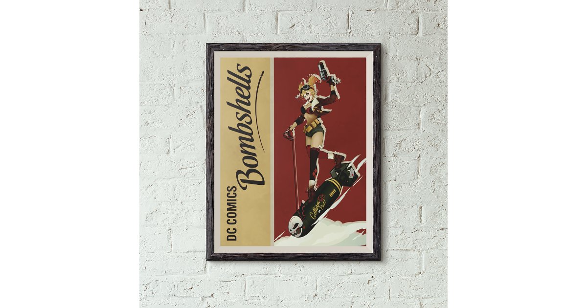 Harley Quinn Bombshells Pinup Poster | Zazzle