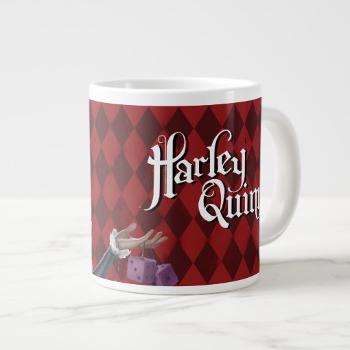 Harley Quinn With Fuzzy Dice Large Coffee Mug | Zazzle