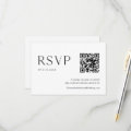 HARLOW Minimalist Wedding QR Code RSVP | Zazzle