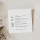 HARLOW Square Dinner Menu Card | Zazzle