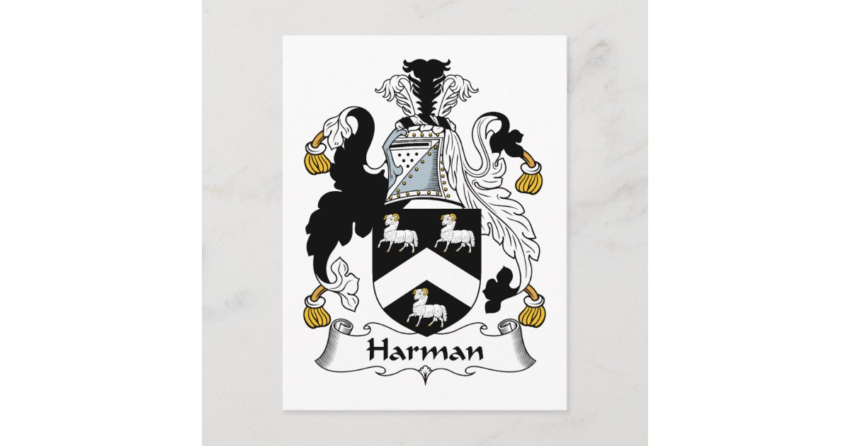 Harman Family Crest Postcard | Zazzle