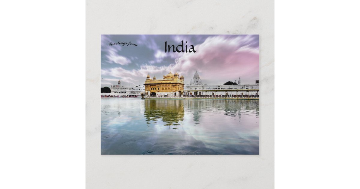 Harmandir Sahib Golden Temple Amritsar India Postcard | Zazzle