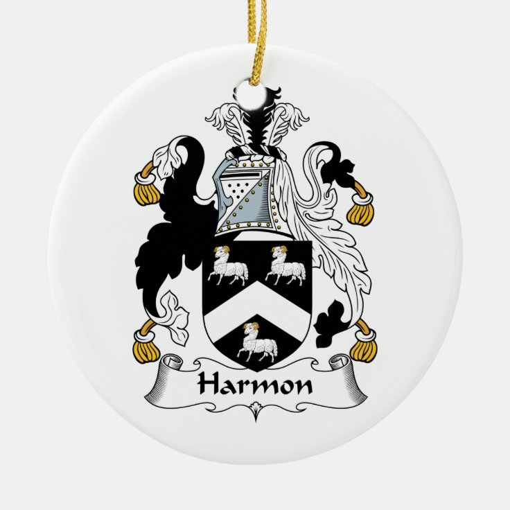 Harmon Family Crest Ceramic Ornament | Zazzle