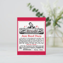 Harmonica Ad Postcard | Zazzle