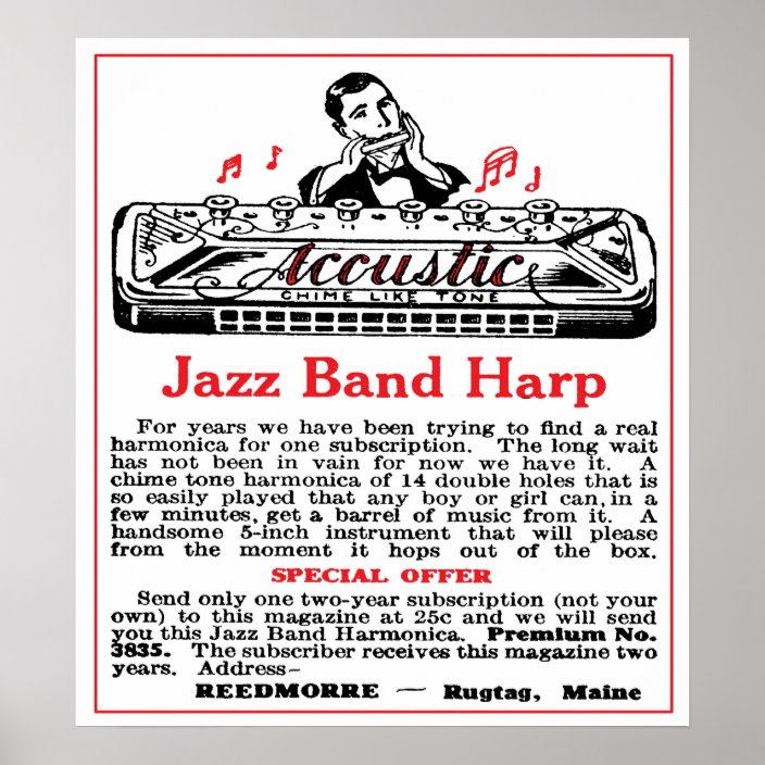 Harmonica Ad Poster | Zazzle.com