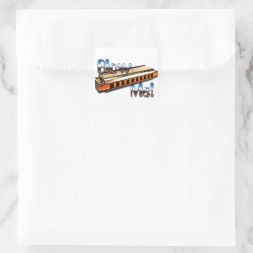 Harmonica - Blow me sticker | Zazzle
