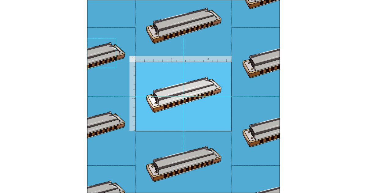 Harmonica cartoon illustration fabric | Zazzle