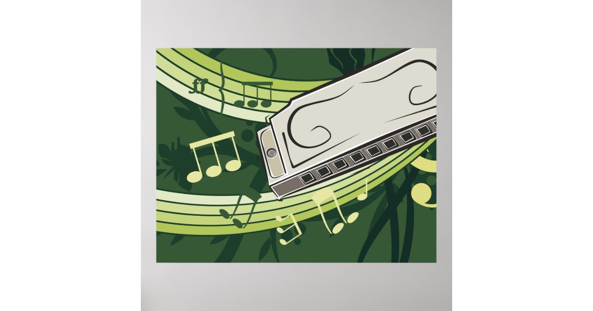 Harmonica Music Poster | Zazzle