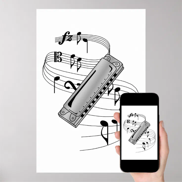 Harmonica Poster | Zazzle