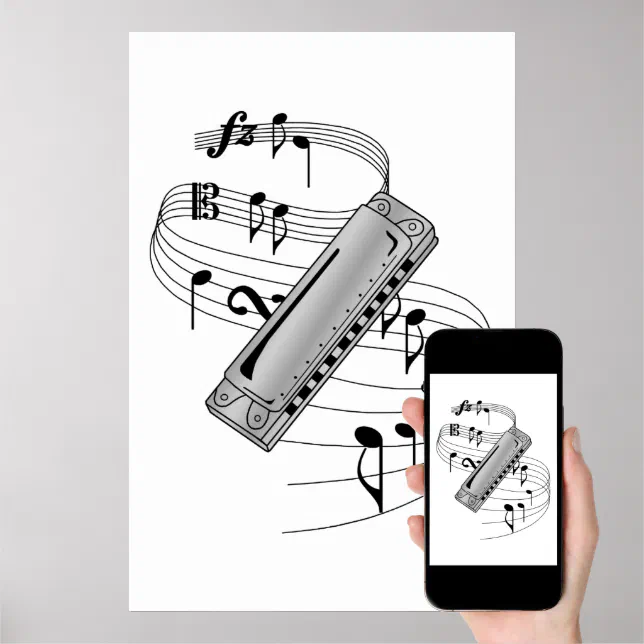 Harmonica Poster | Zazzle