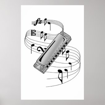 Harmonica Poster | Zazzle