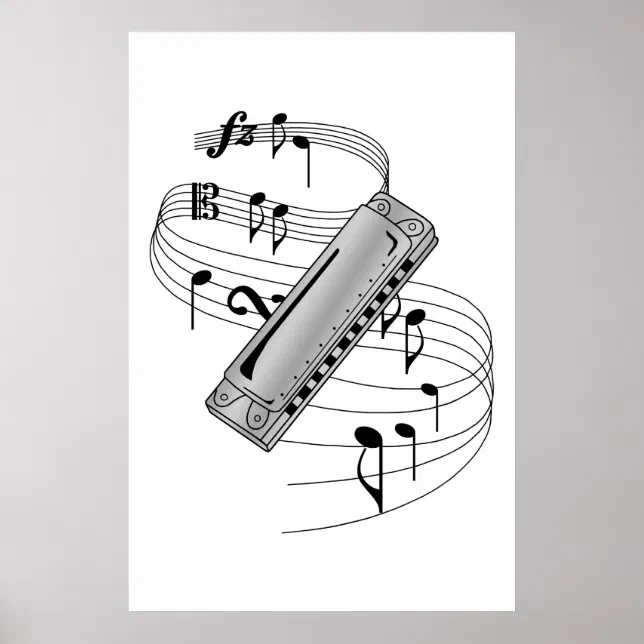 Harmonica Poster | Zazzle