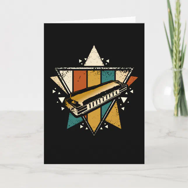 Harmonica Vintage Card | Zazzle