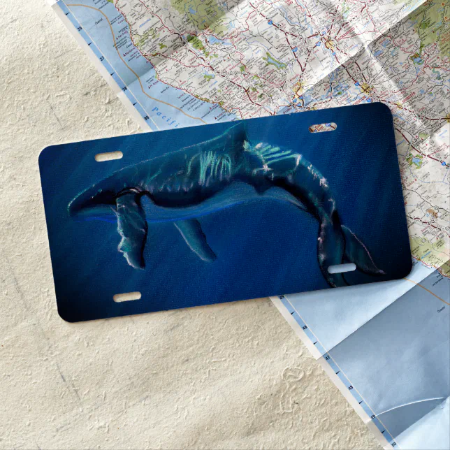 Harmonious Humpback Whale License Plate | Zazzle