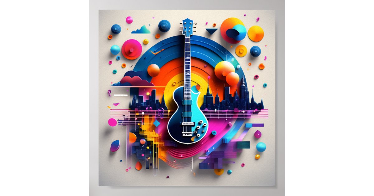 HarmoniSonic Fusion: A Visual Ode to the Beat and Poster | Zazzle