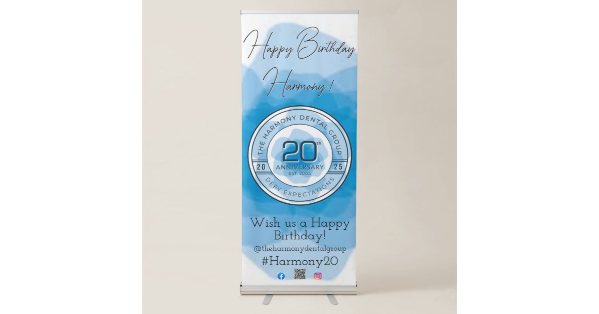 Harmony 20 Vertical Retractable Banner | Zazzle