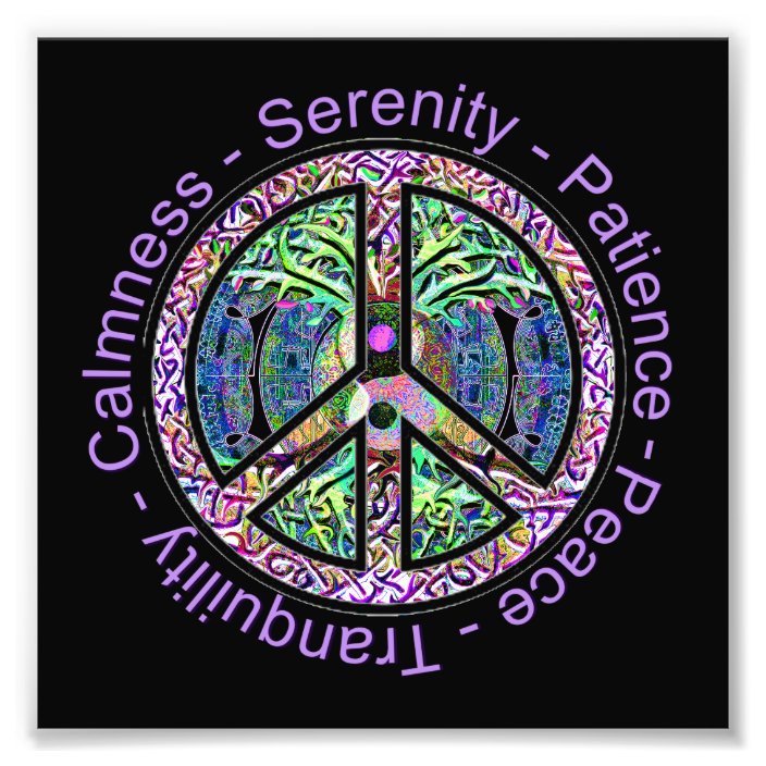 Harmony, Balance, Oneness Peace Symbol Photo Print | Zazzle