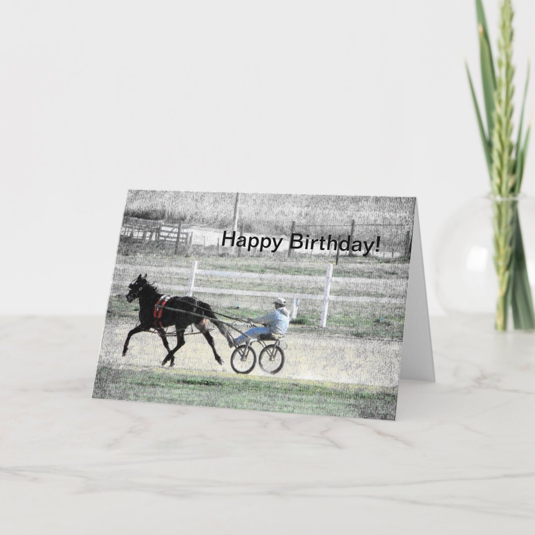 Harness Racing, Birthday Card | Zazzle