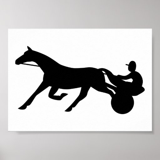 harness racing icon poster | Zazzle