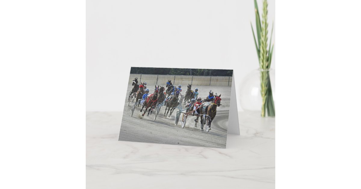 Harness Racing The Last Turn Card | Zazzle