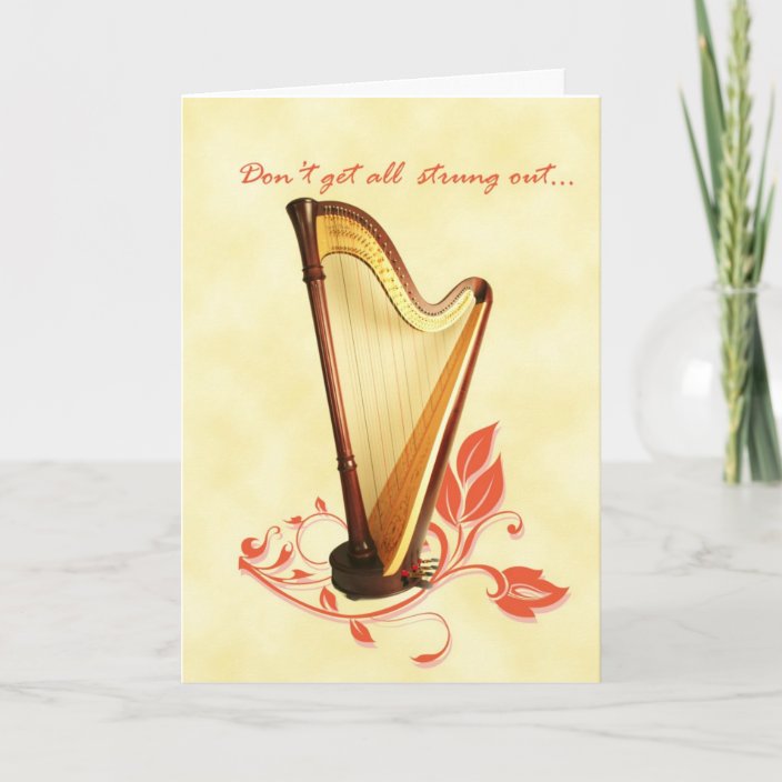 Harp Birthday Card | Zazzle.com