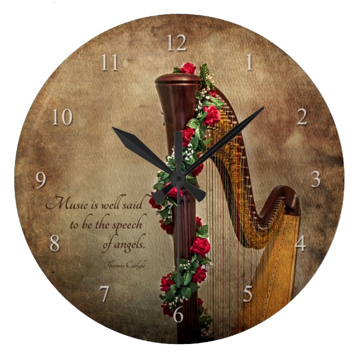 Harp Clock | Zazzle.com