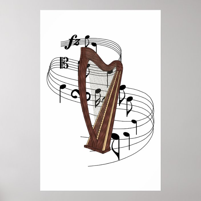 Harp Poster | Zazzle.com