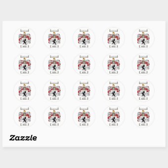 HARPER FAMILY CREST - HARPER COAT OF ARMS CLASSIC ROUND STICKER | Zazzle