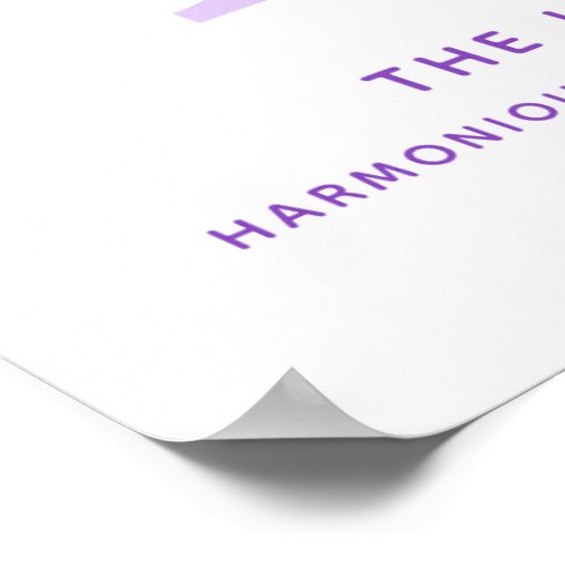 Harper name meaning purple text personalized poster | Zazzle