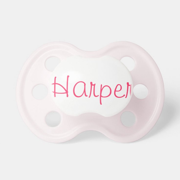 Harper personalized baby name pacifier | Zazzle