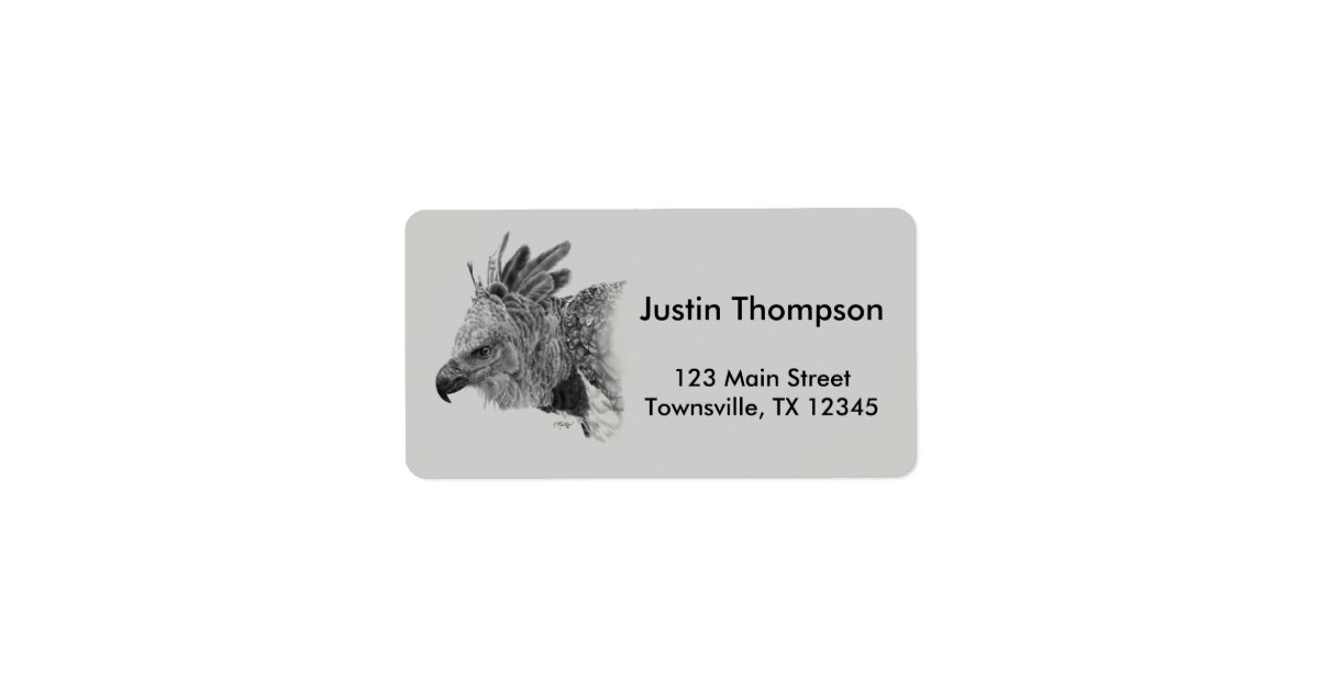Harpy Eagle Drawing Label | Zazzle