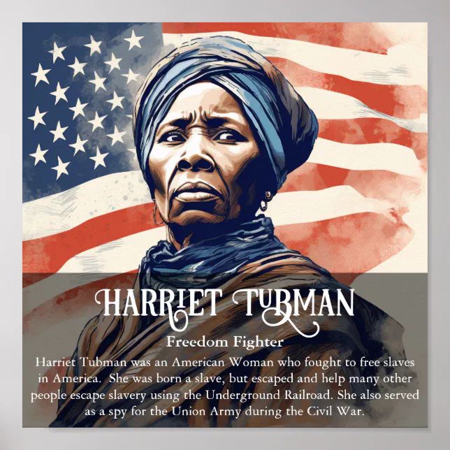 Harriet Tubman Black History Month Classroom Poster | Zazzle