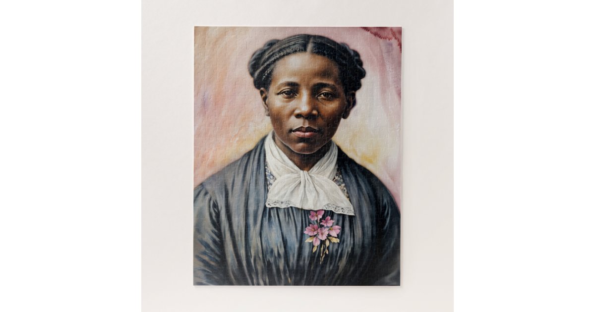 Harriet Tubman Original Portrait Art Jigsaw Puzzle | Zazzle