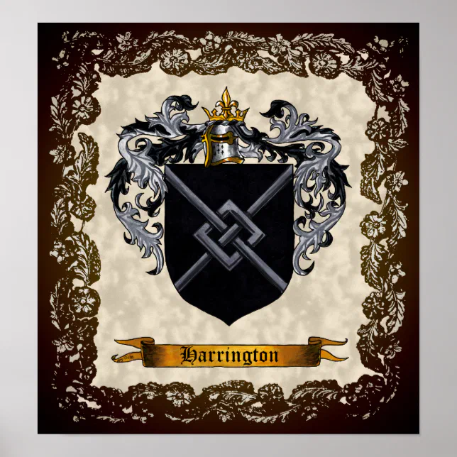 Harrington Coat of Arms Poster | Zazzle