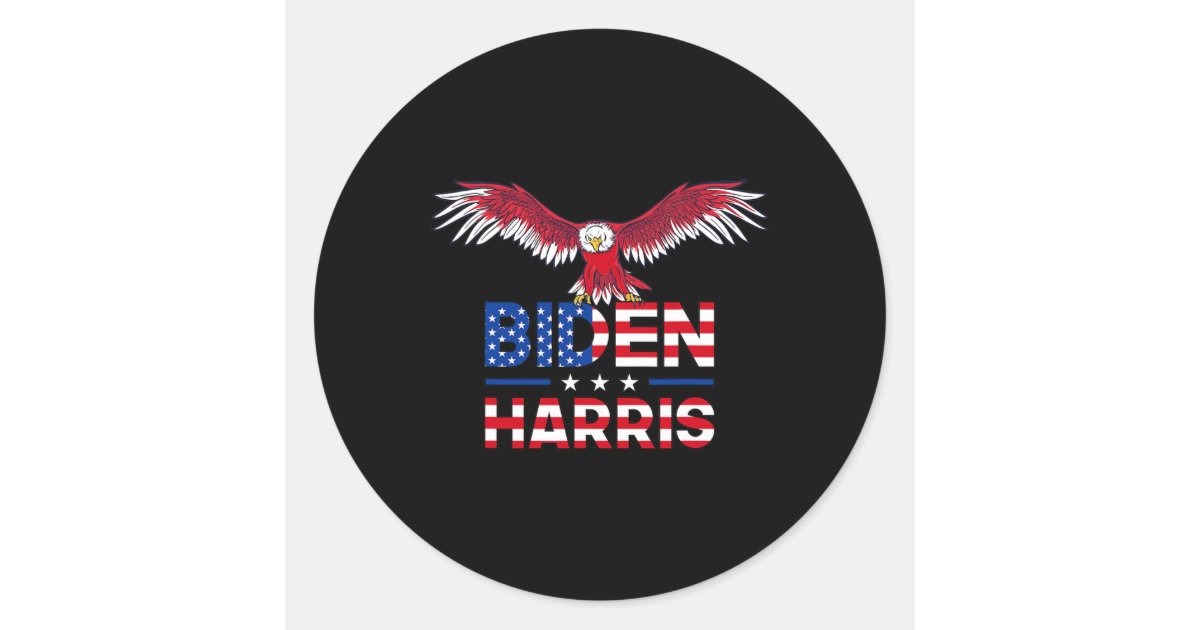 Harris 2020 Kamala Harris Vp American Flag Bald Ea Classic Round ...