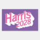 Harris 2028 Pink and Purple Colorful Rectangular Sticker | Zazzle